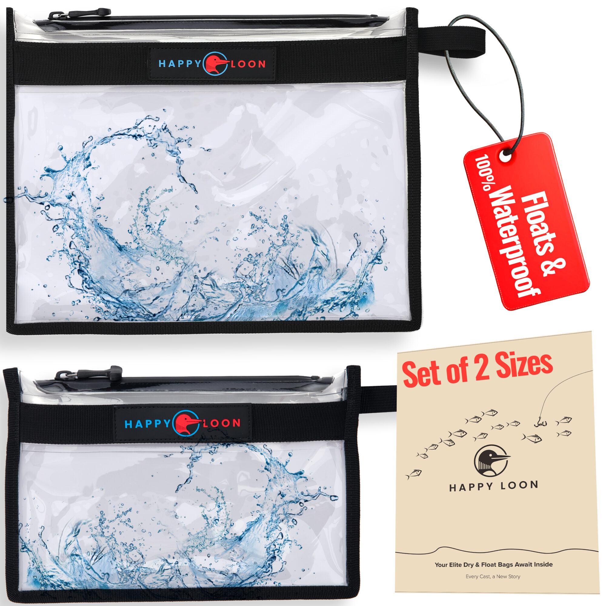 Happy Loon Floating Waterproof Tackle Bag Bundles – Dry & Submersible ...